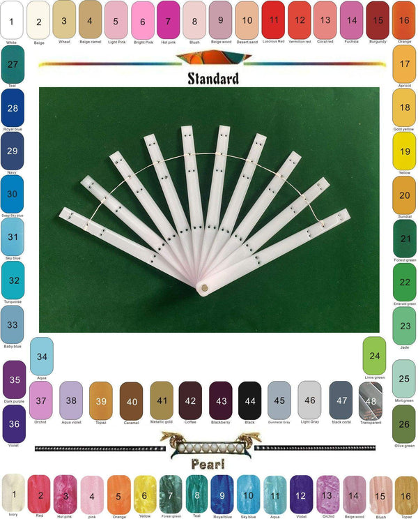 Set of 10 Single layer fan acrylic staves & Hardware Assembly Kit 10 ...