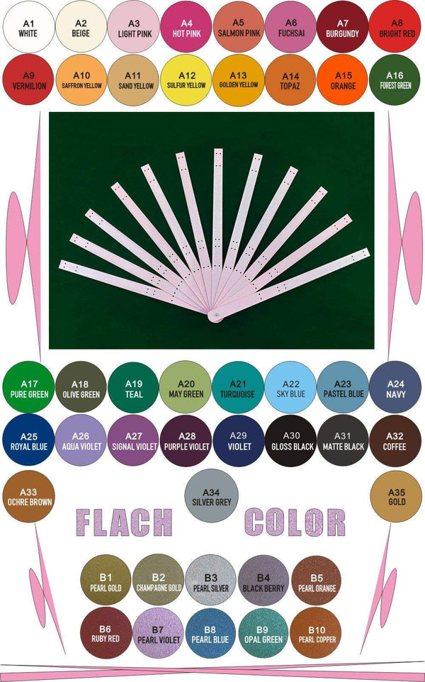 Two layers feather fan Metal aluminum staves Set of 12 & Hardware Asse ...