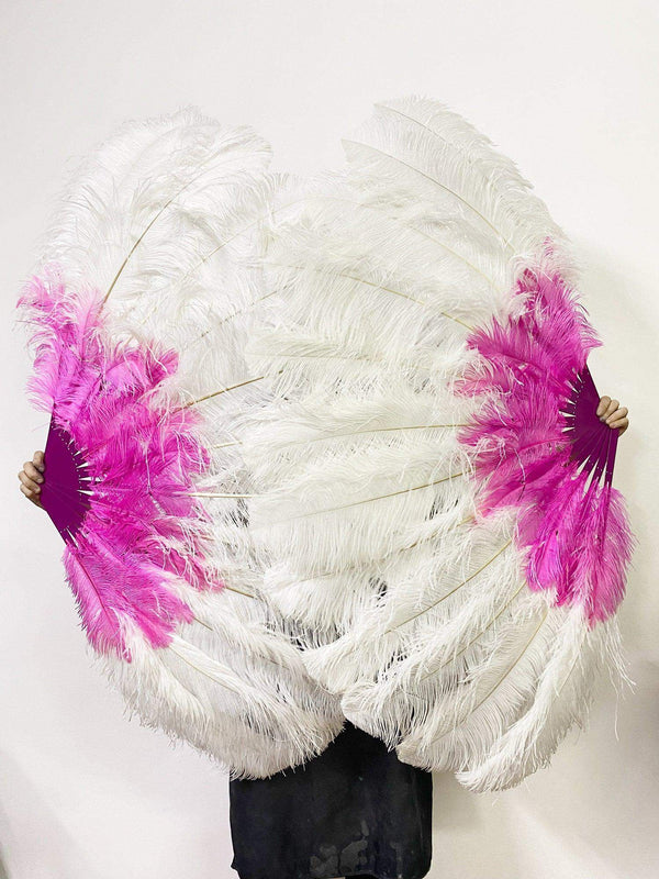 2 Layers Ostrich Feather Fans with Aluminum Staves: A Must-Have for ...