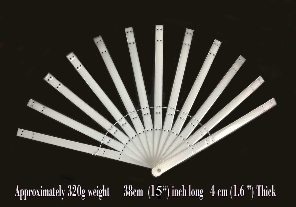 Set of 12 XL two layers fan acrylic staves & Hardware Assembly Kit 15 ...